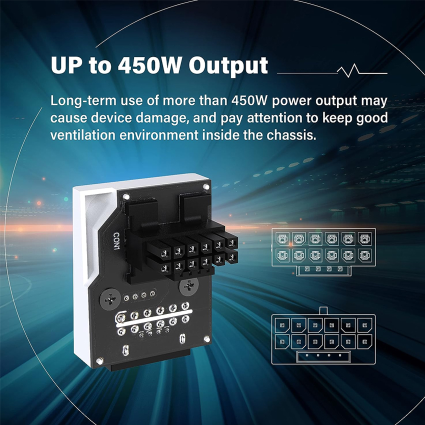 ĐẦU NỐI NGUỒN 12VHPWR 90° EZDIY 12VHPWR 90° TURN ALU ADAPTER STD - WHITE - Bách hoá Vĩ Thần